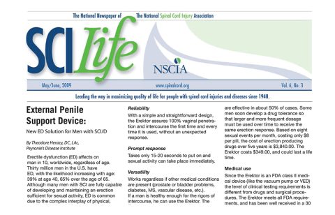 External Penile Support Device: New ED Solution for Men with SCI/D ...